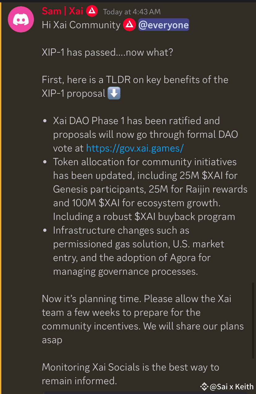 @XAI_GAMES XIP-1 has been approved… what’s next? First, h | Sai x Keith on Binance Square