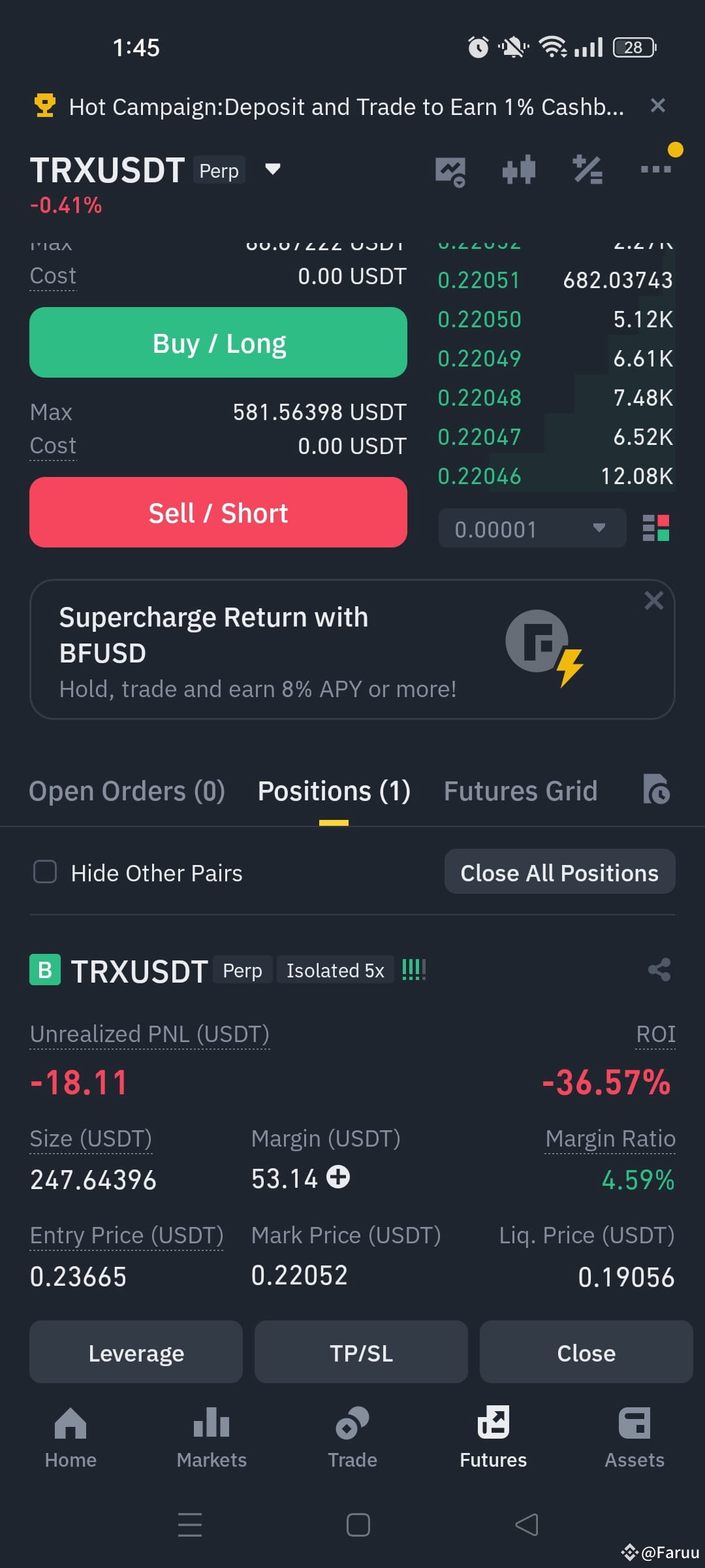 $TRX hold or sell???😔 | Faruu on Binance Square