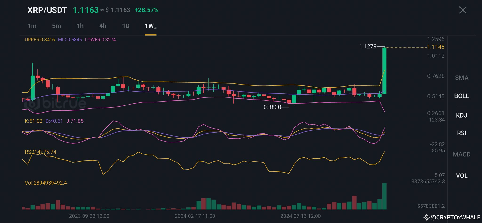 $XRP Weekly Chart Just Printed a God Candle!! 🚀🚀🚀 OMG | CRYPTOxWHALE on ...