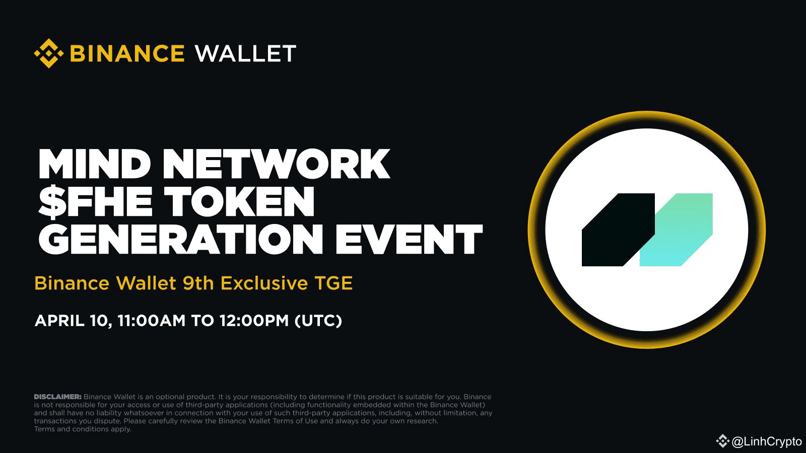 The 9th exclusive Token Generation Event (TGE) of Binance Wa ...