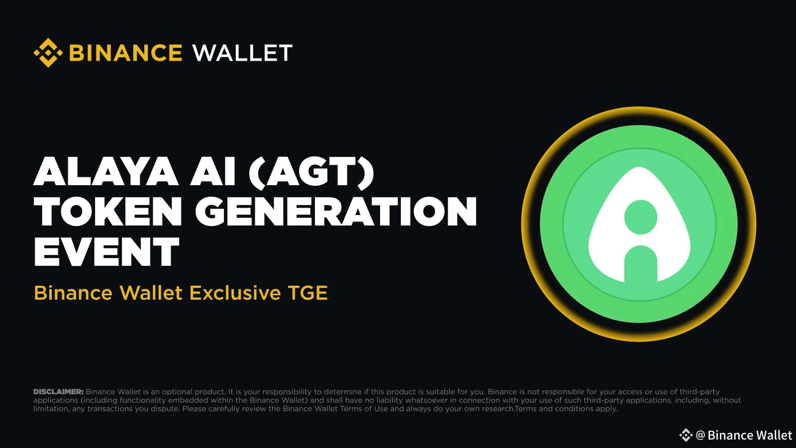 Join the 17th Exclusive TGE on #Binance Wallet with @Alaya_A | Binance Wallet on Binance Square