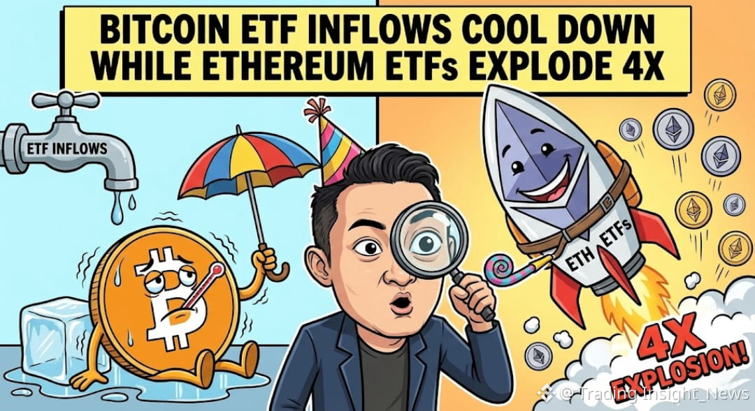 $BTC Institutional Shift? Bitcoin ETF Inflows Cool Down Whil | Trading ...