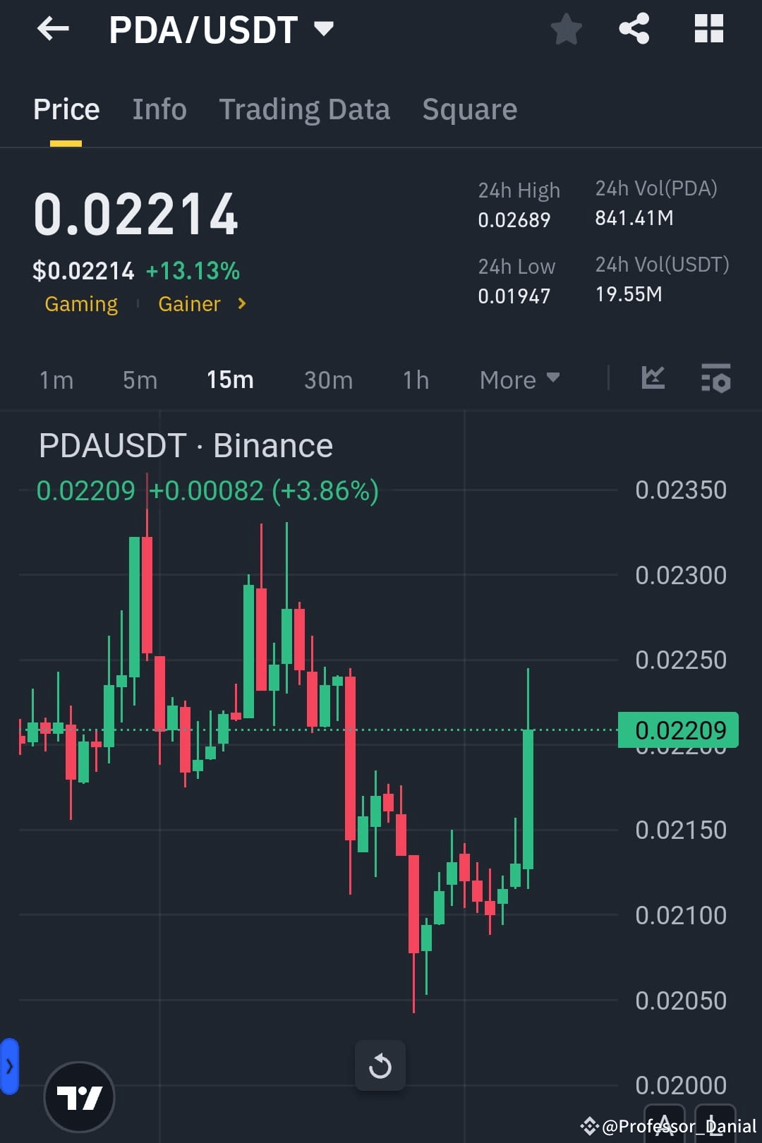 🚀 $PDA /USDT – Long Trade Setup! 🚀 📌 Current Price: $0.02 | Professor ...