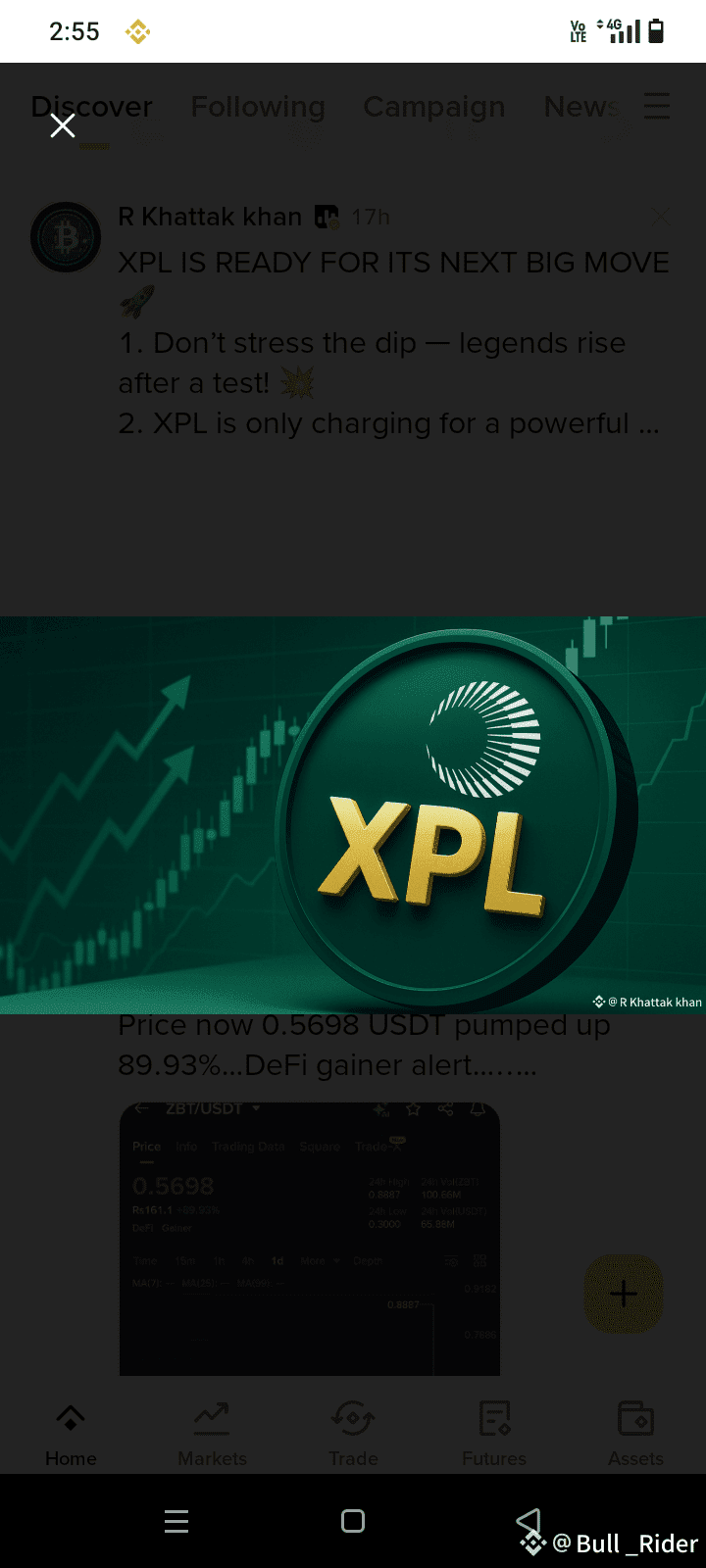 💥💯$XPL /USDT ĐỘT PHÁ TĂNG GIÁ SẮP XẢY RA – VÀO LỆNH DÀI ️ | Bull _Rider ...