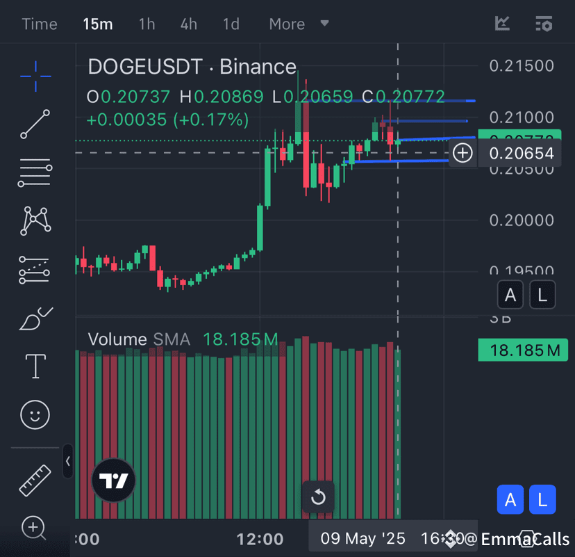 $DOGE STRONG RALLY STALLING: NEXT BURST OR COOL-OFF? $DOGE | EmmaCalls on Binance Square