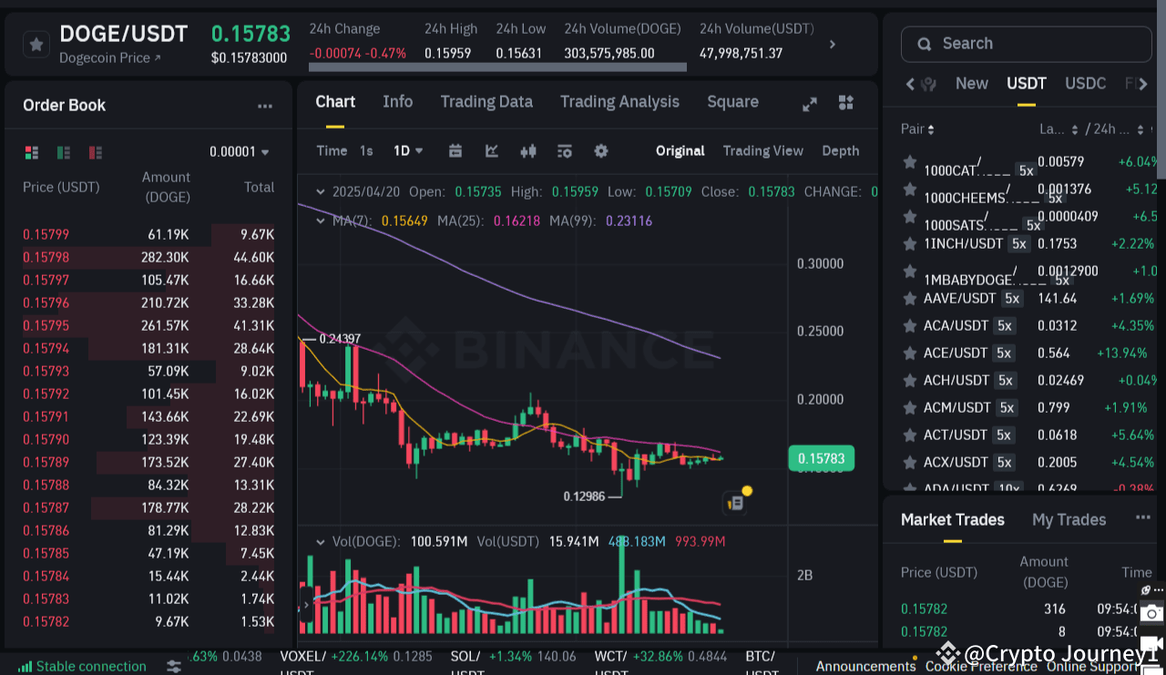 🐕 $DOGE Holding Steady at 0.1578 – Is It Time to Buy the D | Crypto ...