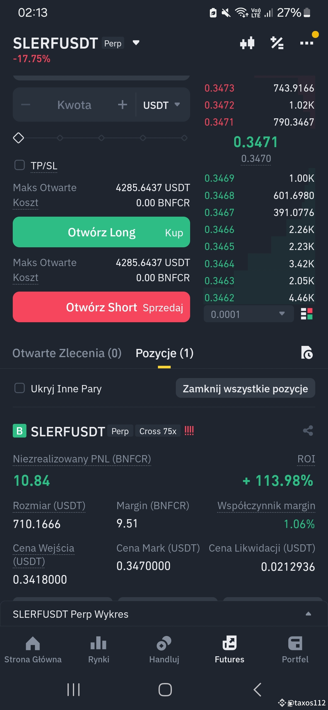 $SLERF longed 0.3418. selling 0.3711. risky. not much mone | taxos112 ...