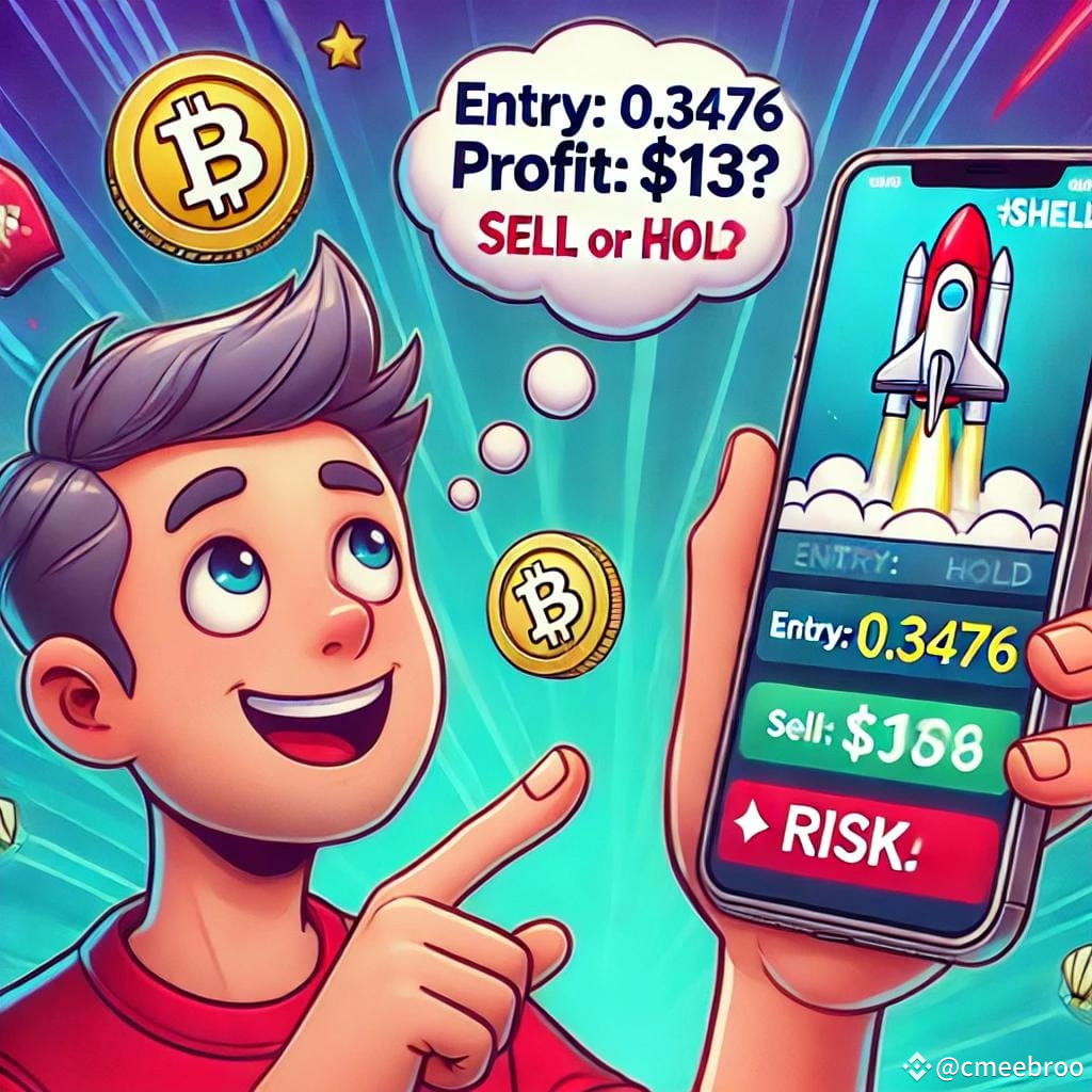 📈 $SHELL Coin – Profit Time! 🚀 "I entered at 0.3476, and | Waseem Akram cmeebro on Binance Square