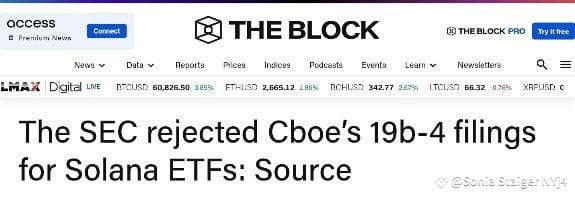 The SEC rejected Cboe’s 19b-4 filings for Solana ETFs 👈 | Samim Akhtar Najiya on Binance Square