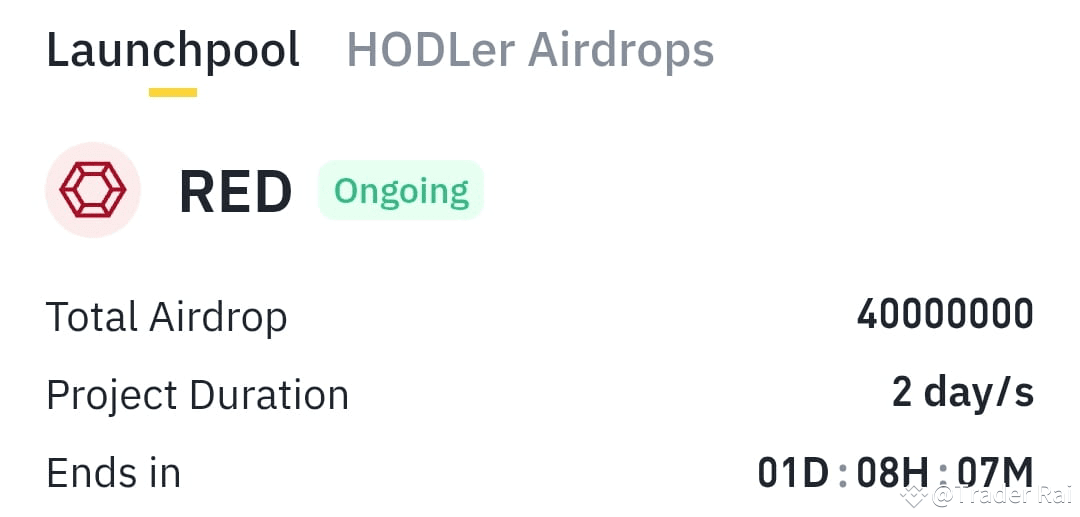 🚀 RED Airdrop LIVE on Binance Launchpool! 🔥 🎁 Total Aird | Trader Rai on Binance Square