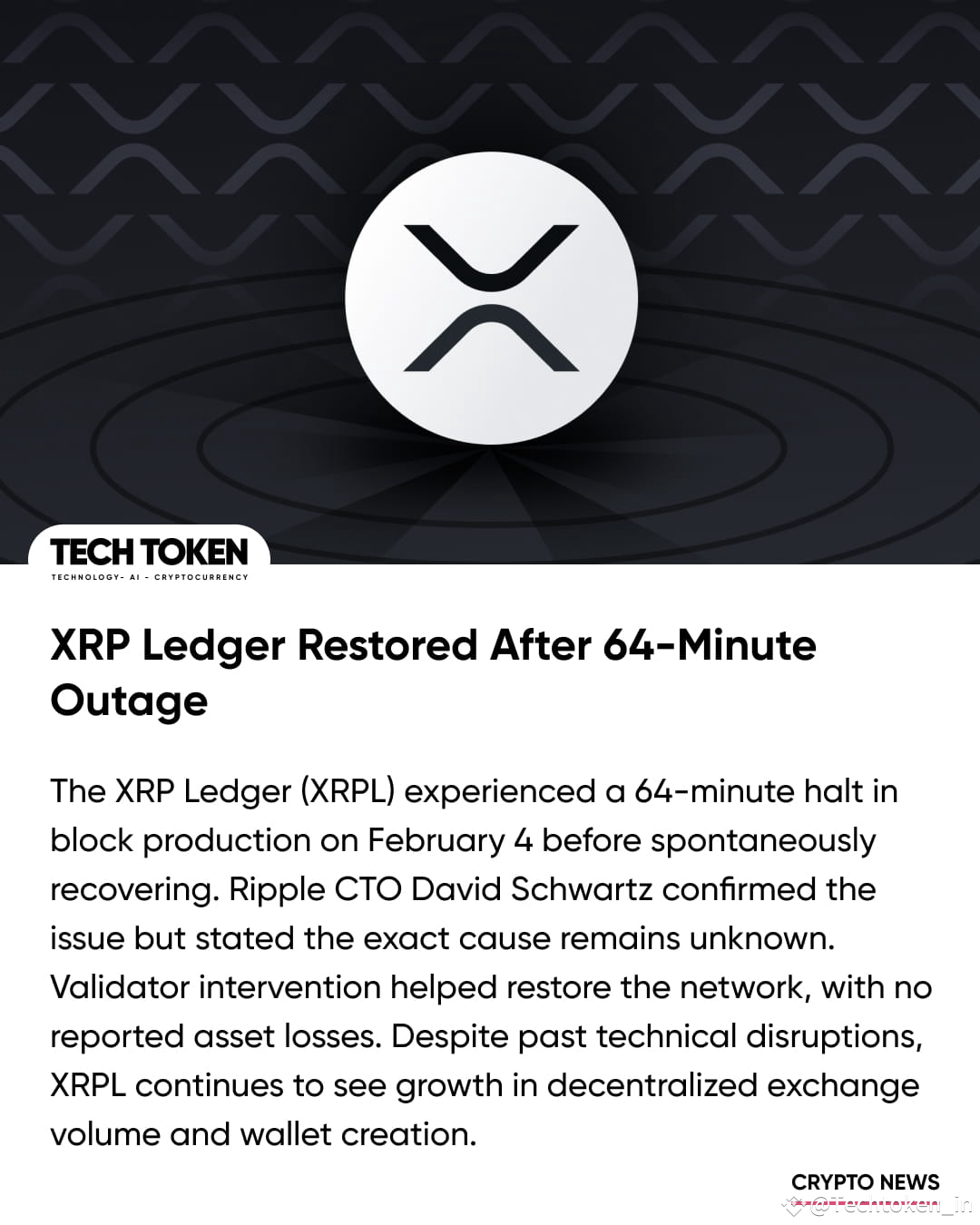 XRP price remained stable at $2.51 post-outage but has dropp | Techtoken_in on Binance Square