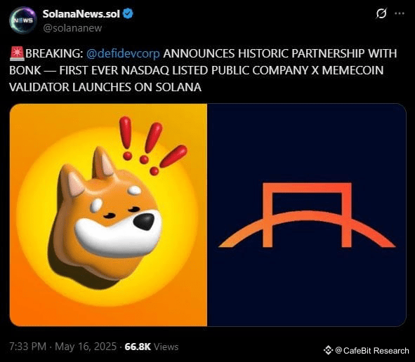 🚀 DeFi Development Corp shares hit a peak after partnering | CafeBit Research on Binance Square