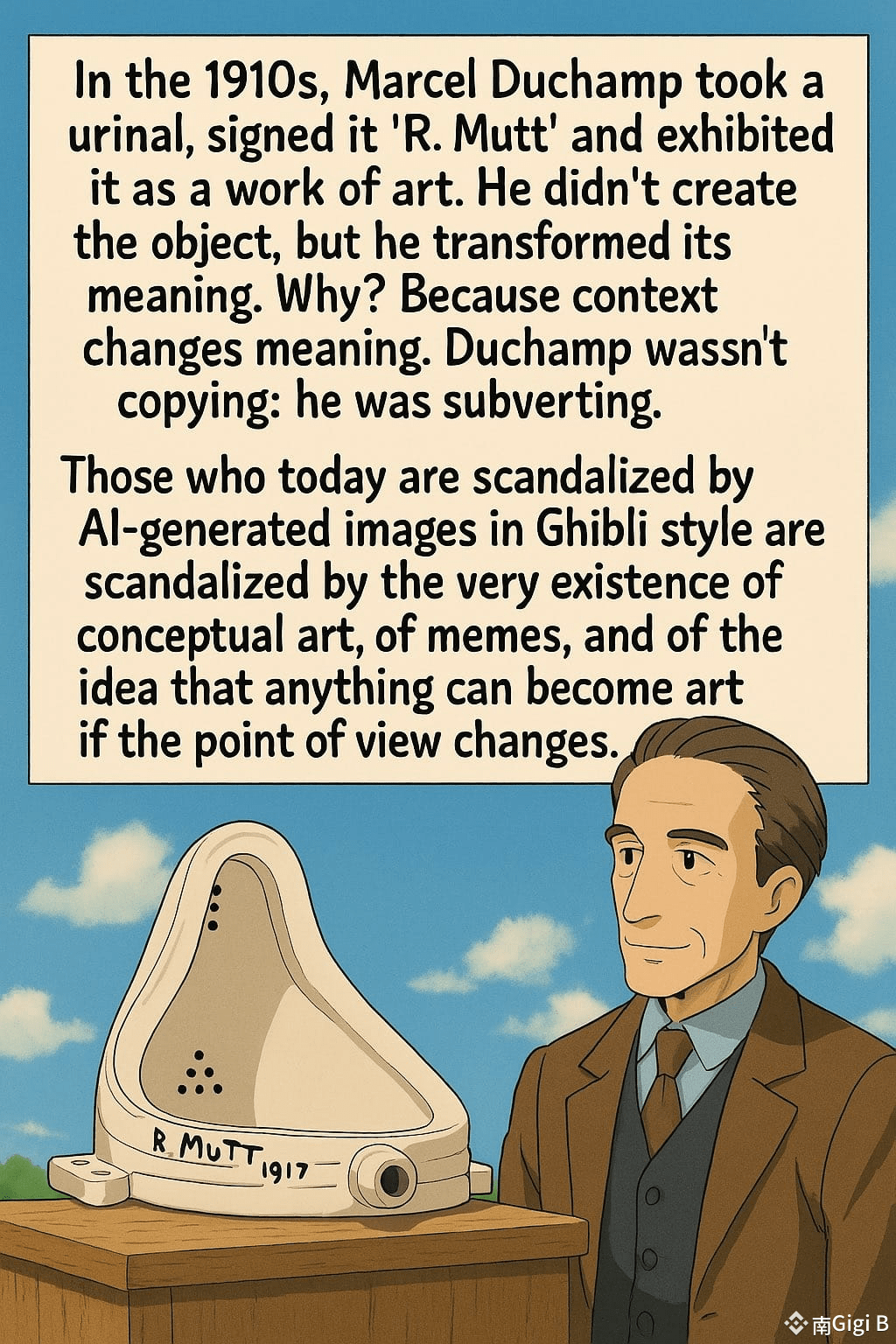 everything is meme (Duchamp explains ghibli ai memes) | Gigi B on ...