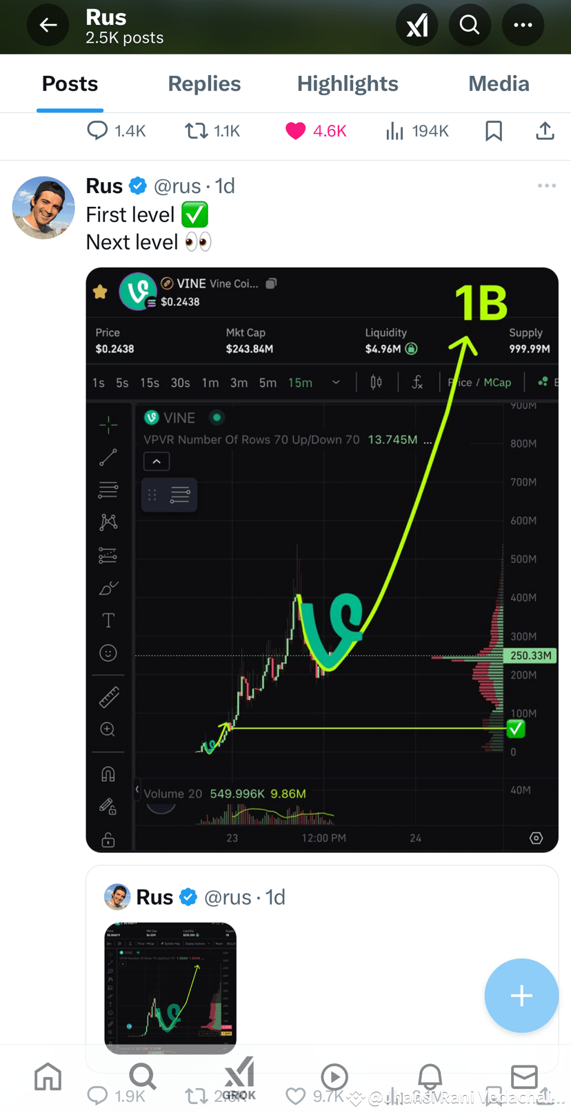 $vine founder Rus posted this on twitter yesterday. Fingers | Jhansi Rani Vedachalam on Binance ...