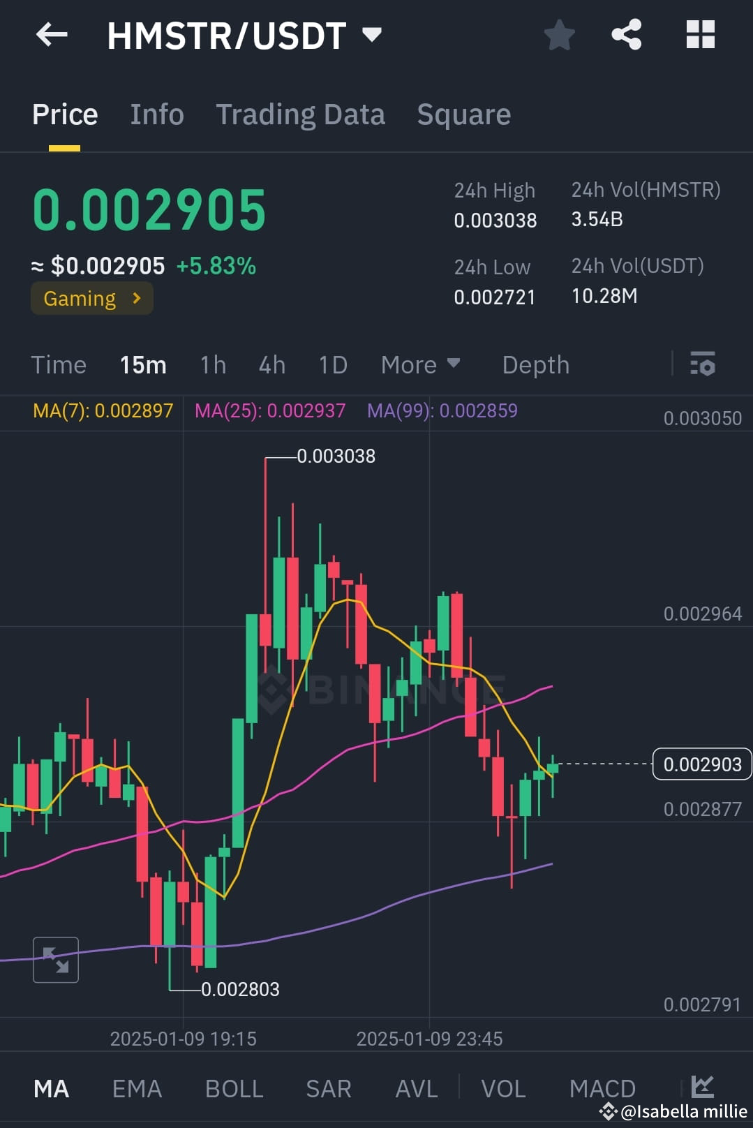 $HMSTR /USDT Trading Signal - Ready for a Bounce? Current | Isabella millie on Binance Square