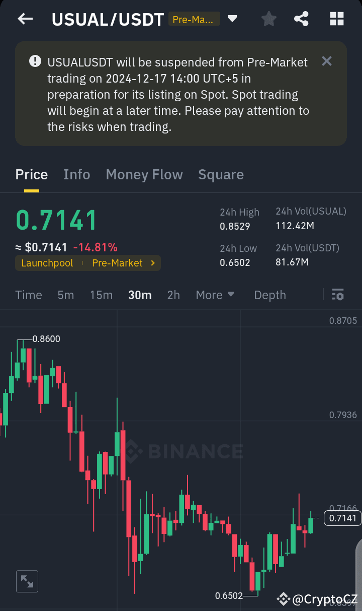 🚀 USUAL/USDT Pre-Market Analysis: Targets, Levels & Insight | CryptoCZ on Binance Square