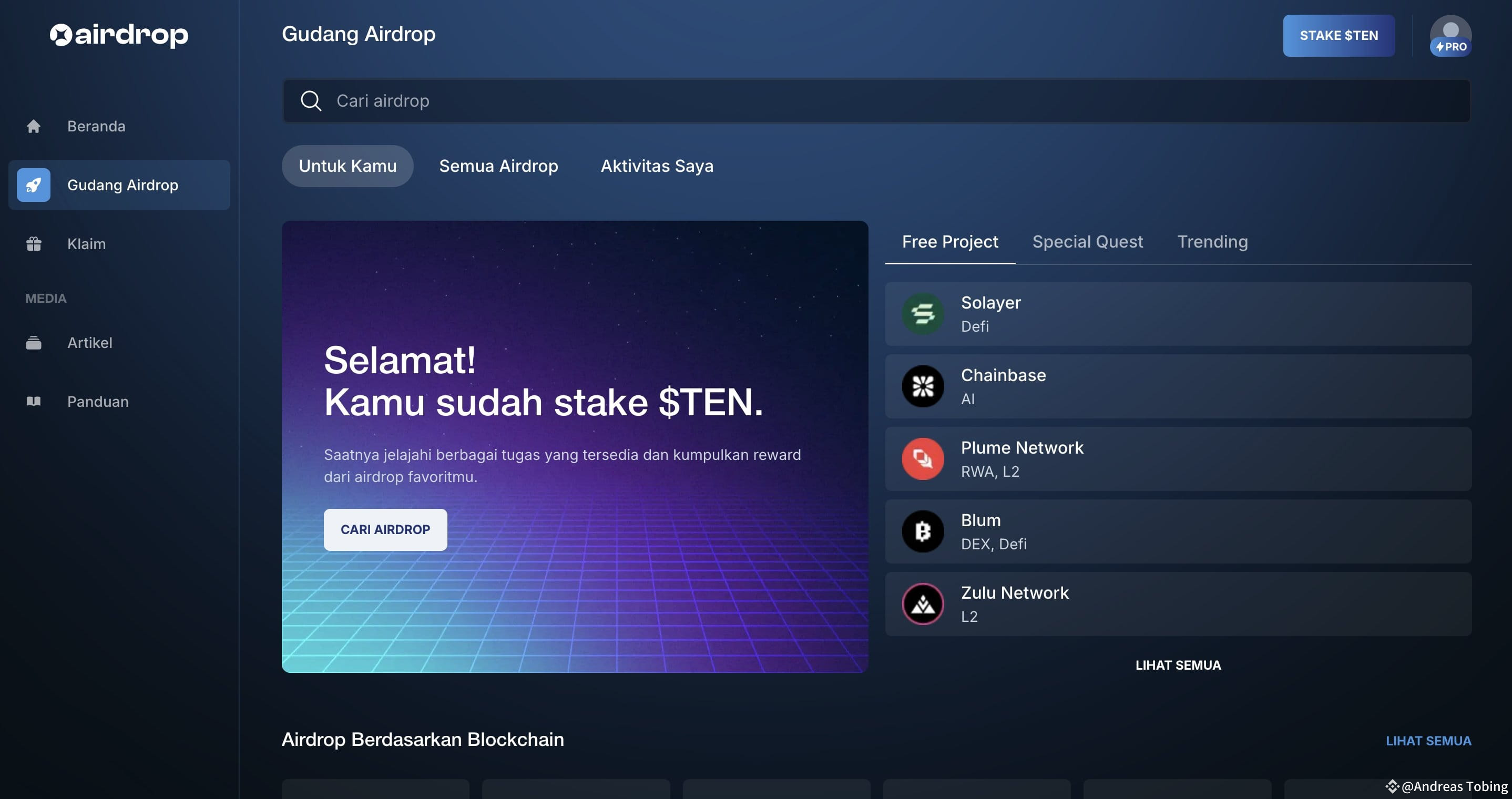 Guys, for those of you who want to learn about airdrop but | Andreas ...
