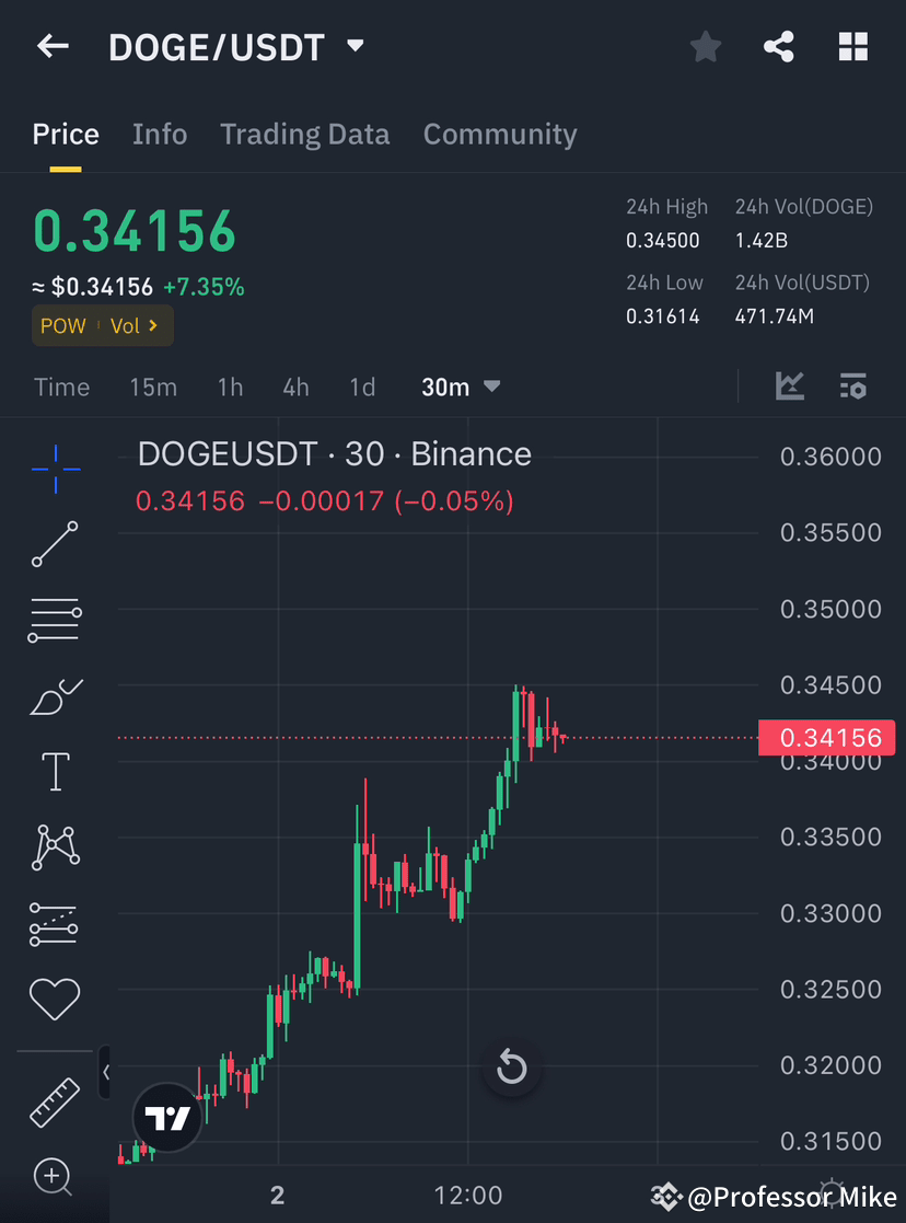 $DOGE Bull Run Alert! 🔥💯 Dogecoin is showing strong momen | Professor Mike on Binance Square