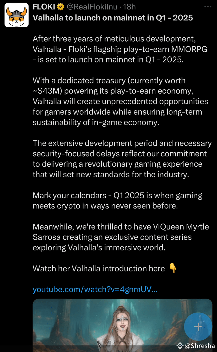 $FLOKI #FLOKİ #Valhalla I played the game yesterday and it’s | ManuStha ...