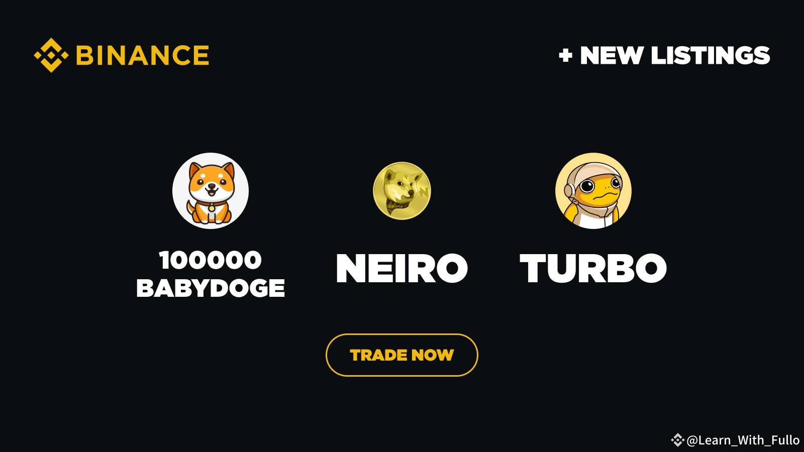 Binance Announces Listing of Neiro (NEIRO), Turbo (TURBO) and Baby Doge Coin (100000BABYDOGE ...