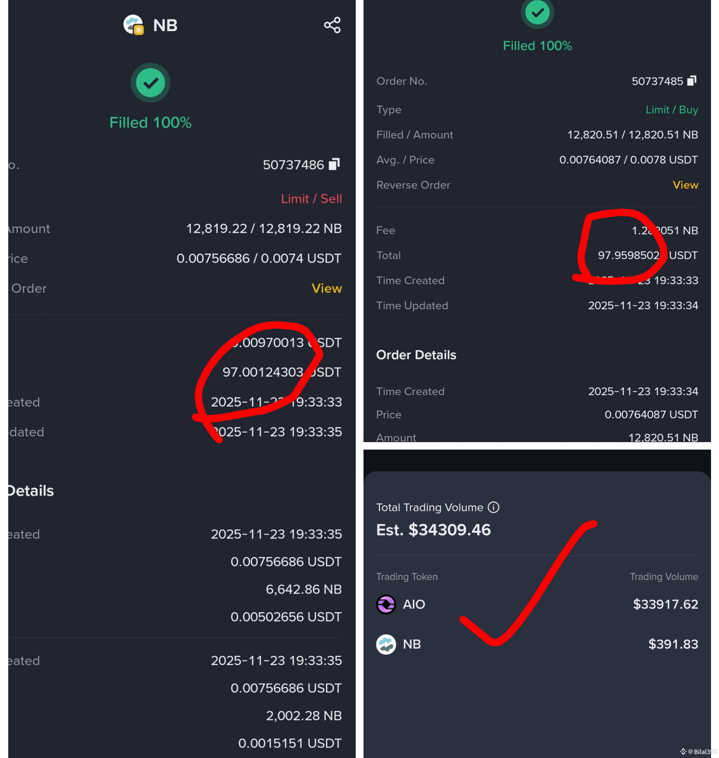Hoy Volumen de Trading Alpha Completo $AIO $NB 34k Volumen 2 | Bilal390 ...