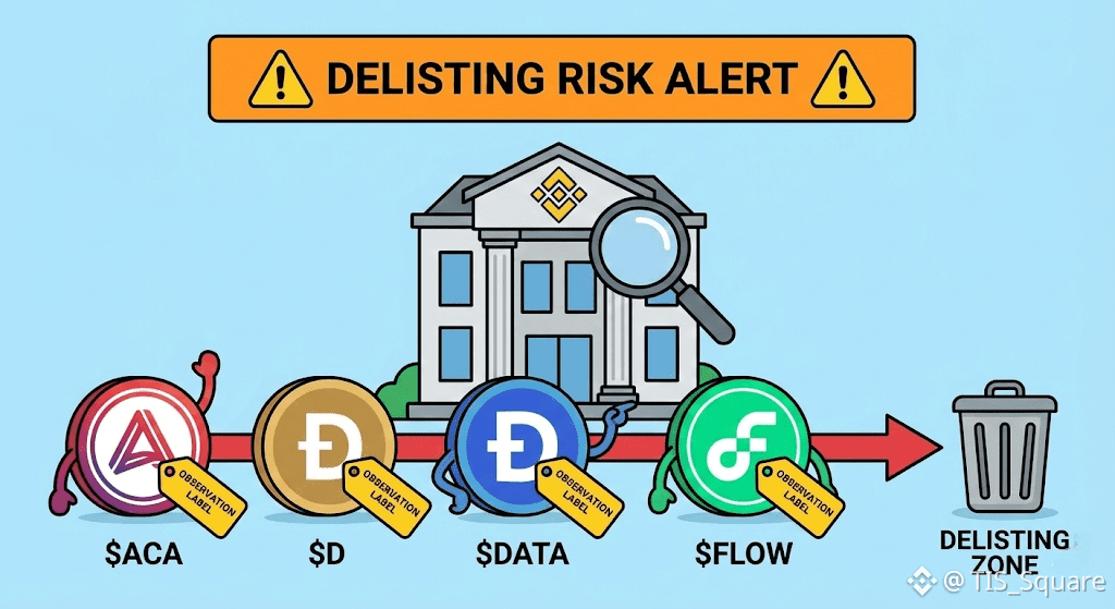 Delisting Risk Alert, Binance Flags 4 Tokens with Observatio | TIS ...