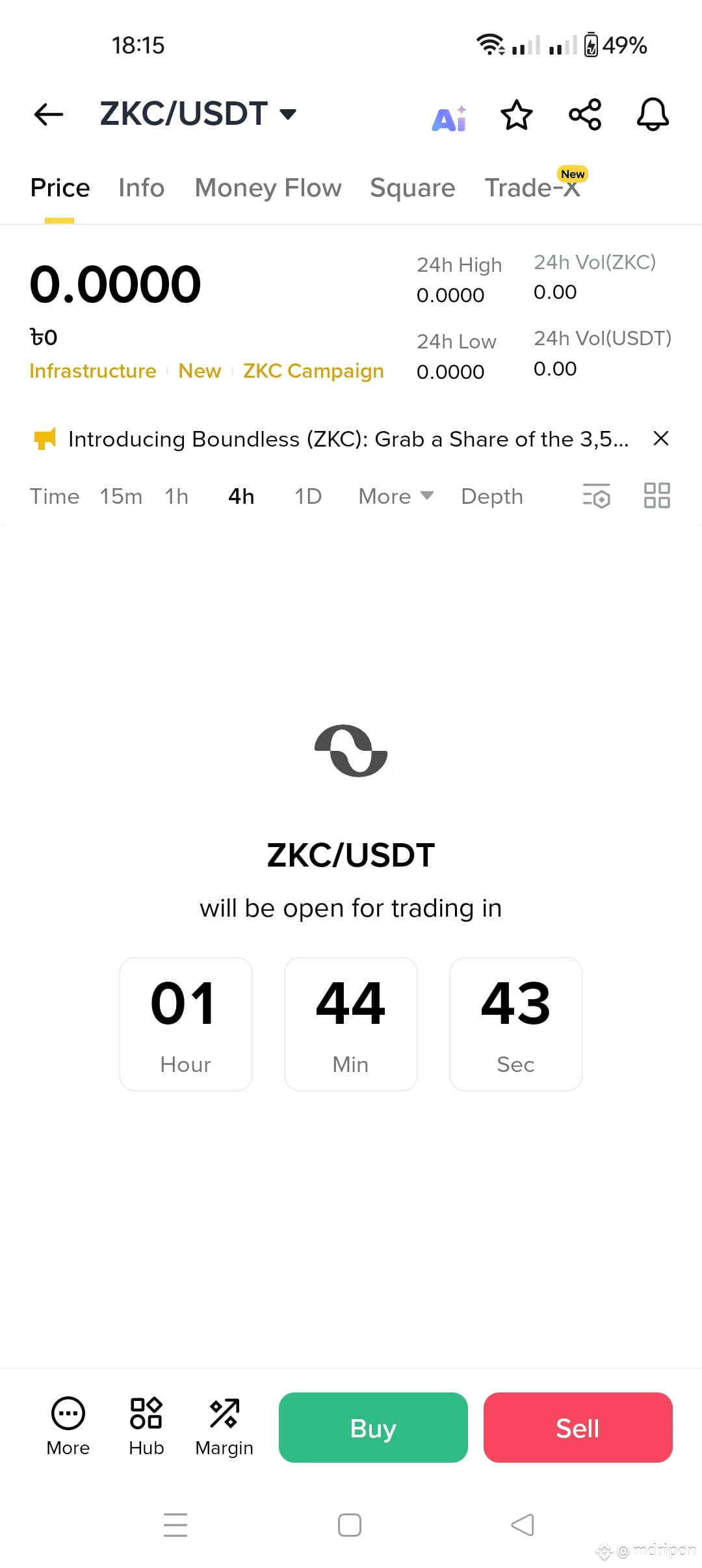 $ZKC 🔥🚀 $ZKC/USDT 即将推出！ 🚀🔥 ⏳ 倒数计时几乎结束 – ZKC 即将起飞！ 💎 新上 | mdripon发布于币安广场