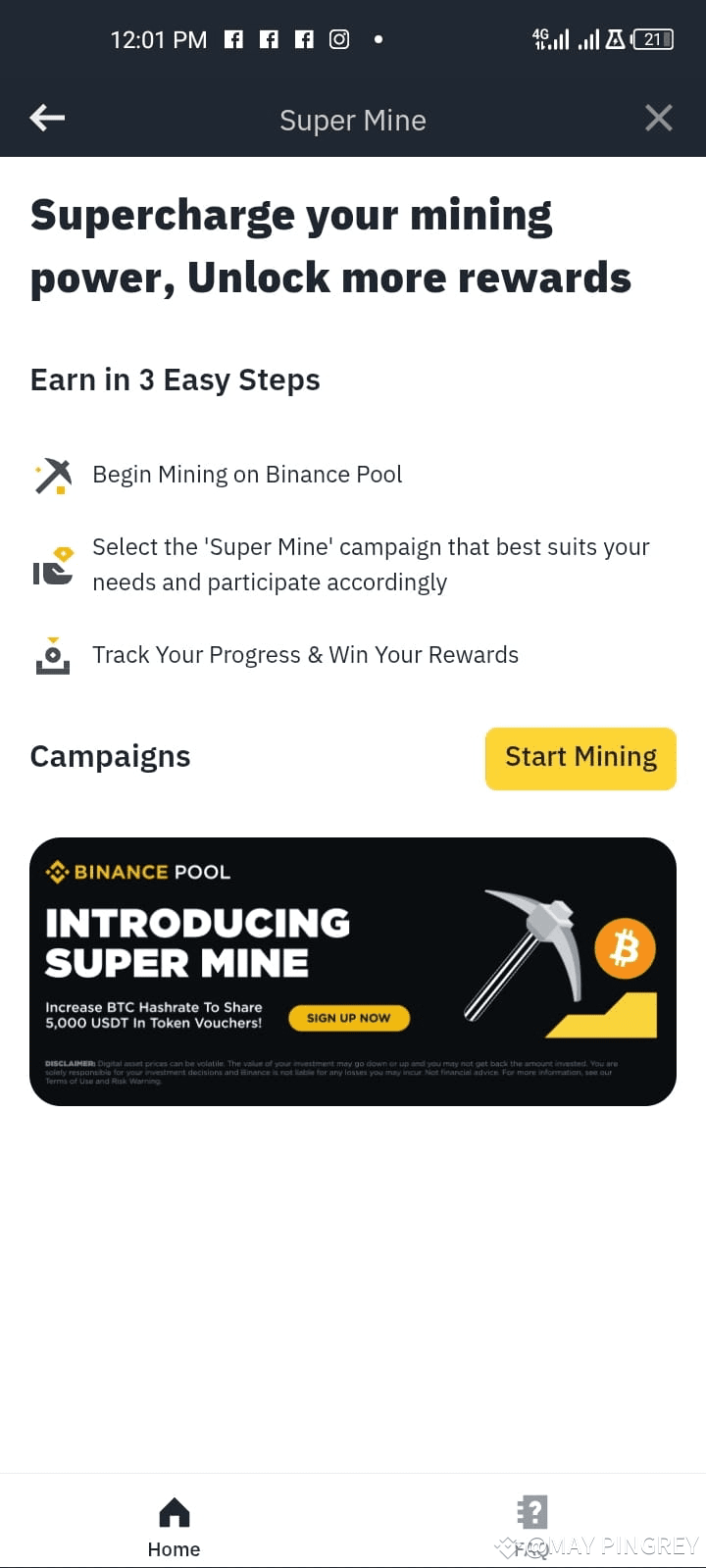 How to Mine $BTC $BNB on Binance Pool Step 1: Create a Bin | MAY PINGREY ຢູ່ຟີດຂ່າວຂອງ Binance