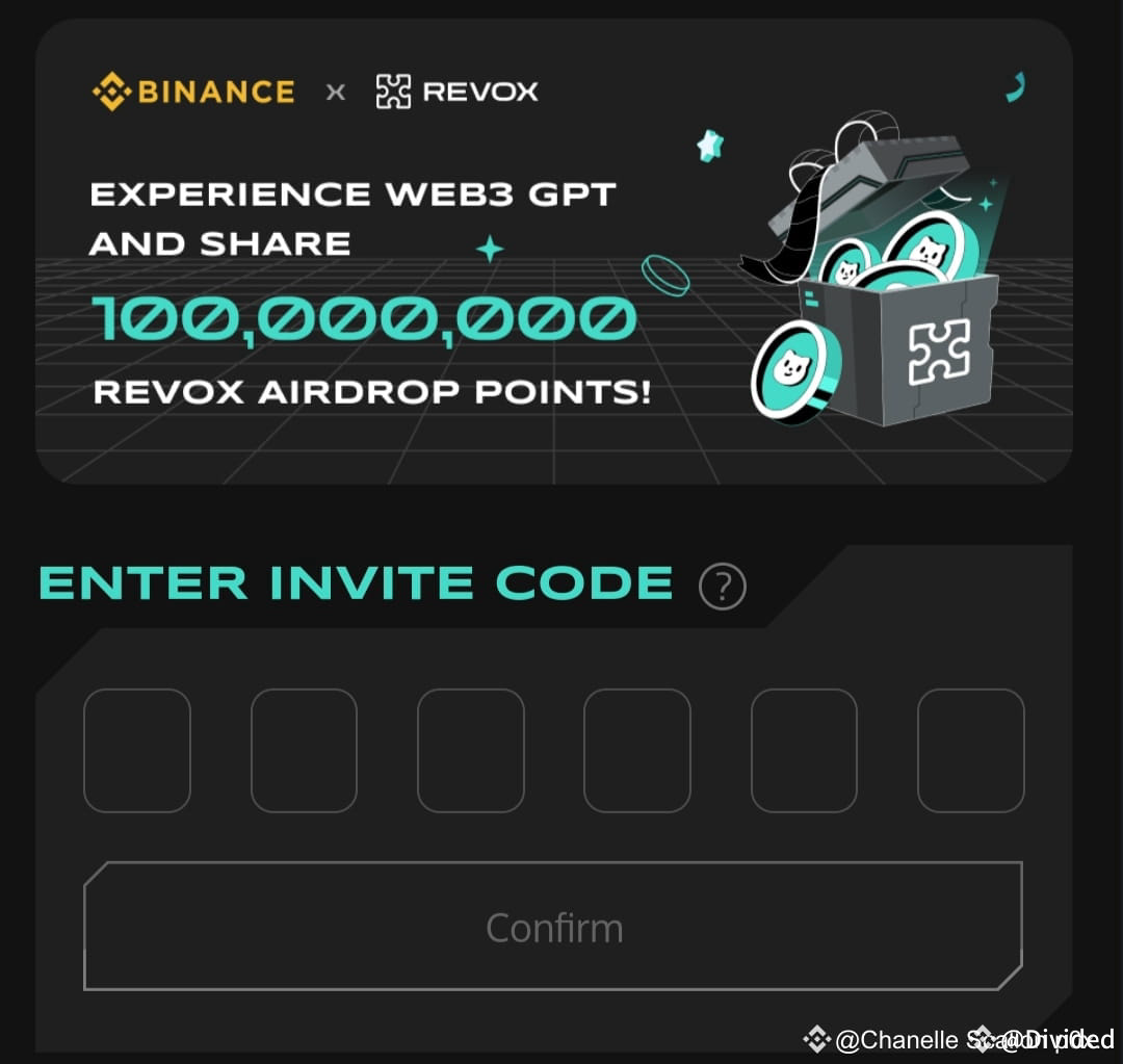 Binance Web3 X Revox MPGNCP Enter my invite code : L4WLLB M | synzX on ...