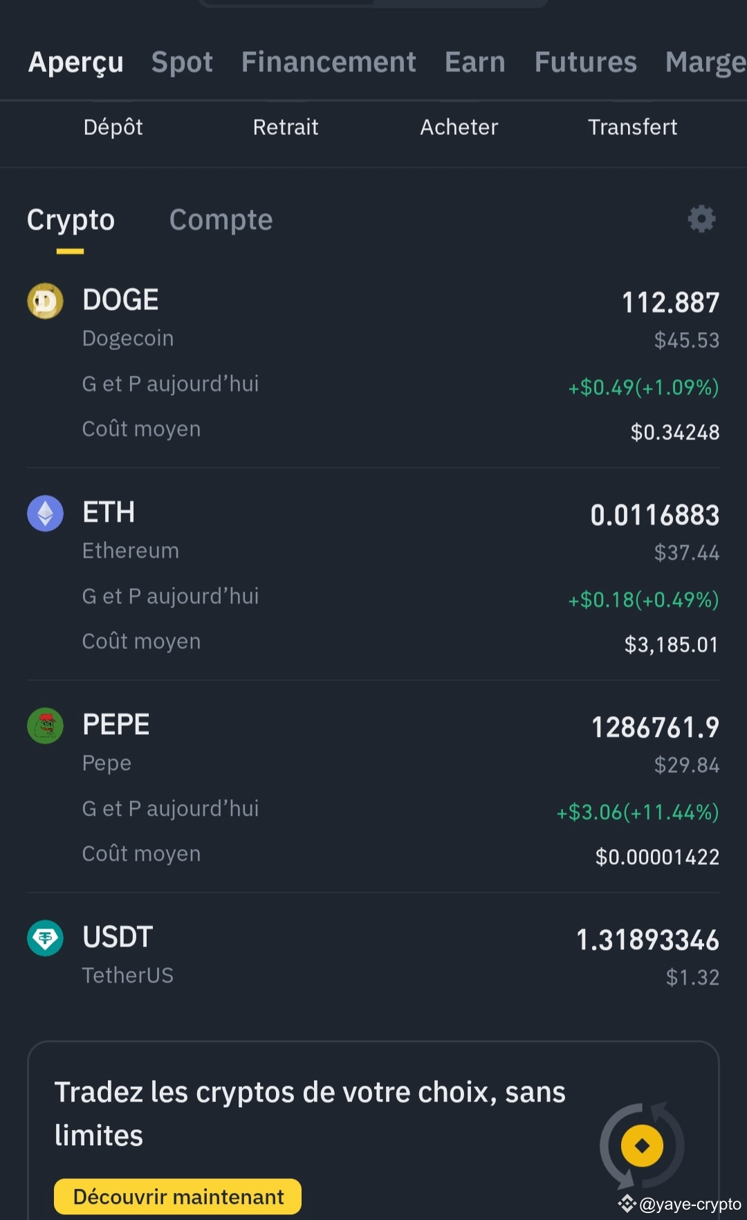 Hello. Please explain to me the term crypto investment. Is i | yaye ...