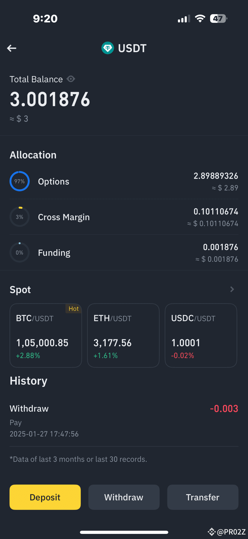 Ok so how can I remove USDT from options? I am new here | PR02Z on Binance Square