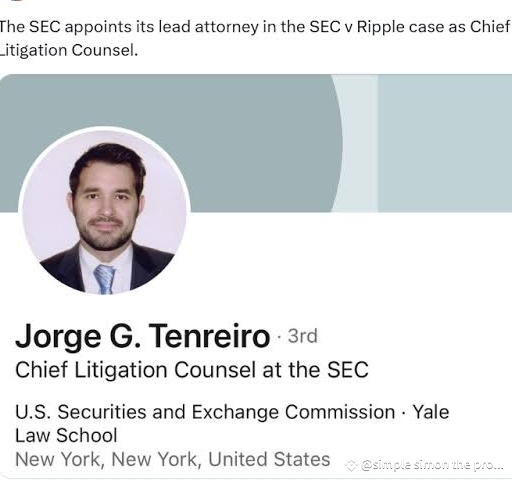 Jorge Tenreiro, the lead attorney for the US SEC in the Ripp | simple ...