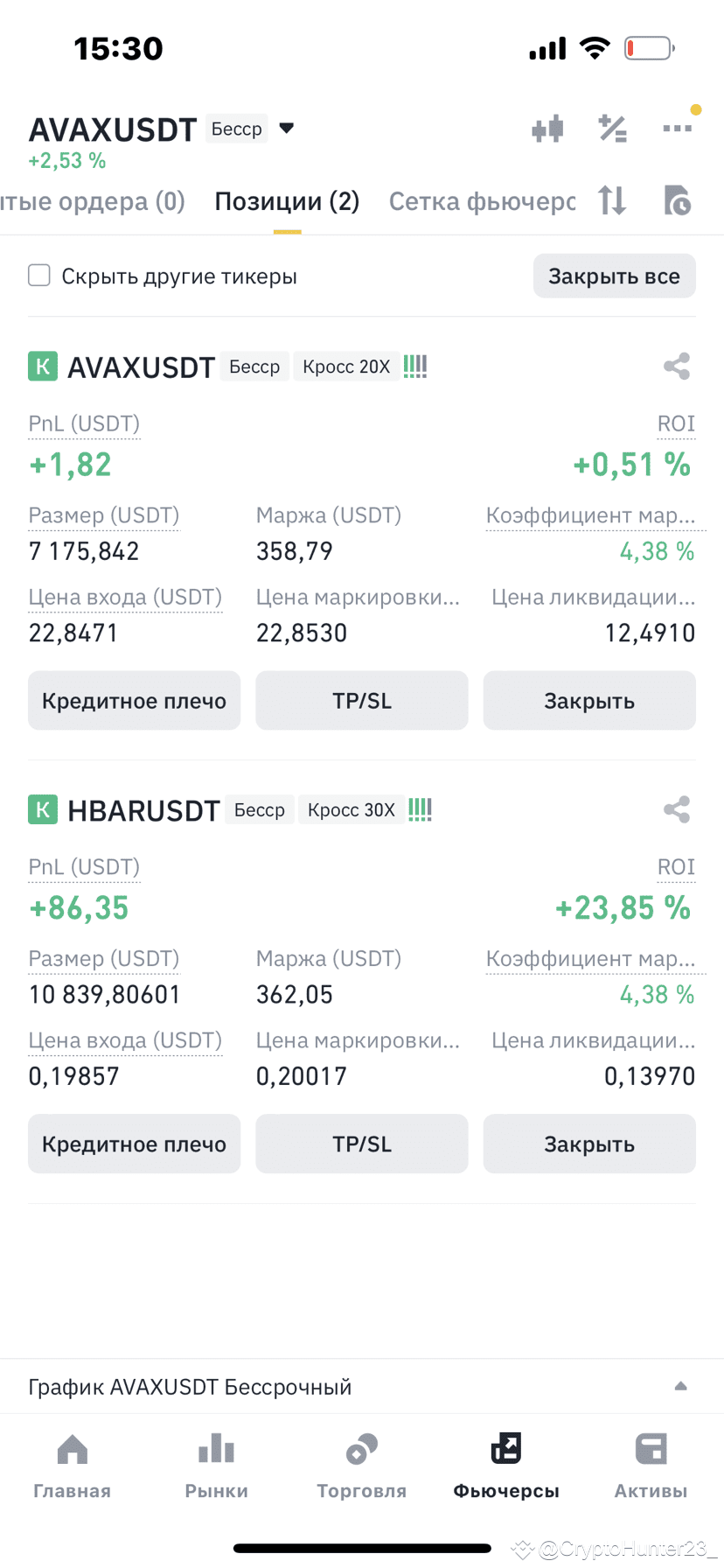 $HBAR $AVAX long🚀 | CryptoHunter23_ on Binance Square