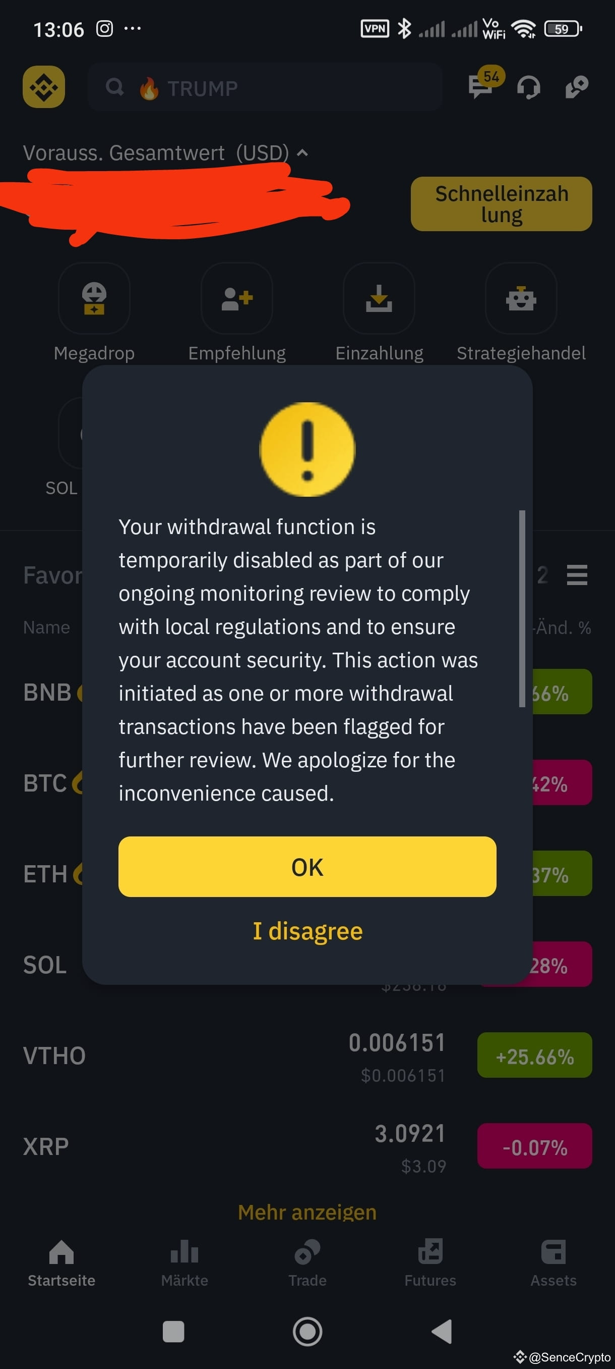 Peligro ! ¡Ni tu llave ni tus monedas! Binance ha bloquead | SenceCrypto en Binance Square