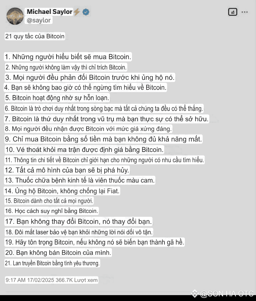 ⚡️ NEW: Michael Saylor announces "21 Rules for ₿itcoin. " W | SON HA ...