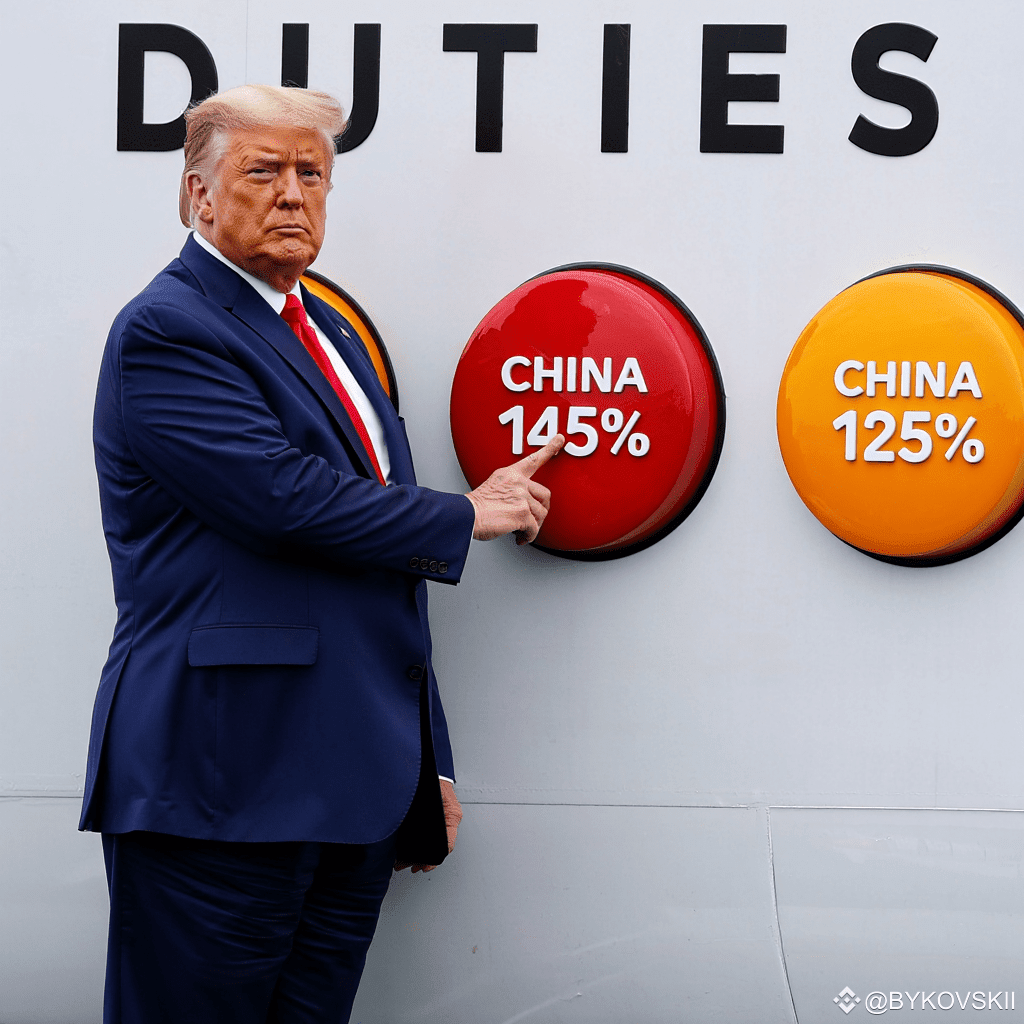 🔥🔥TRUMP RAISES TARIFFS ON CHINA TO 145%🔥🔥 #BinanceHODLe | BYKOVSKII on ...