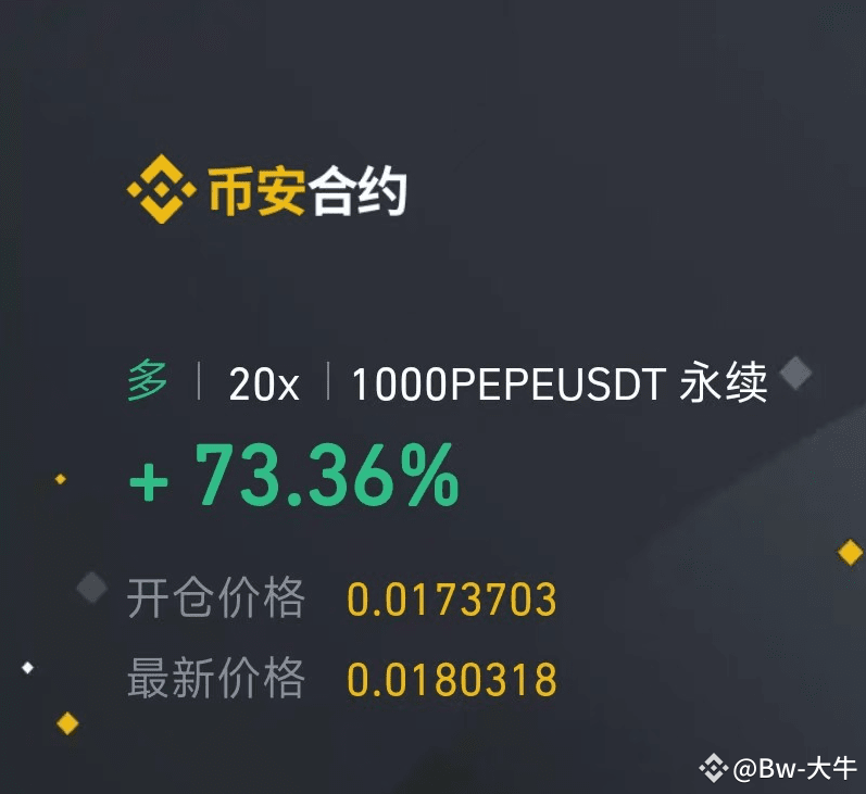 $PEPE Long position currently yields 73%, continue to | Bw-大牛 on ...