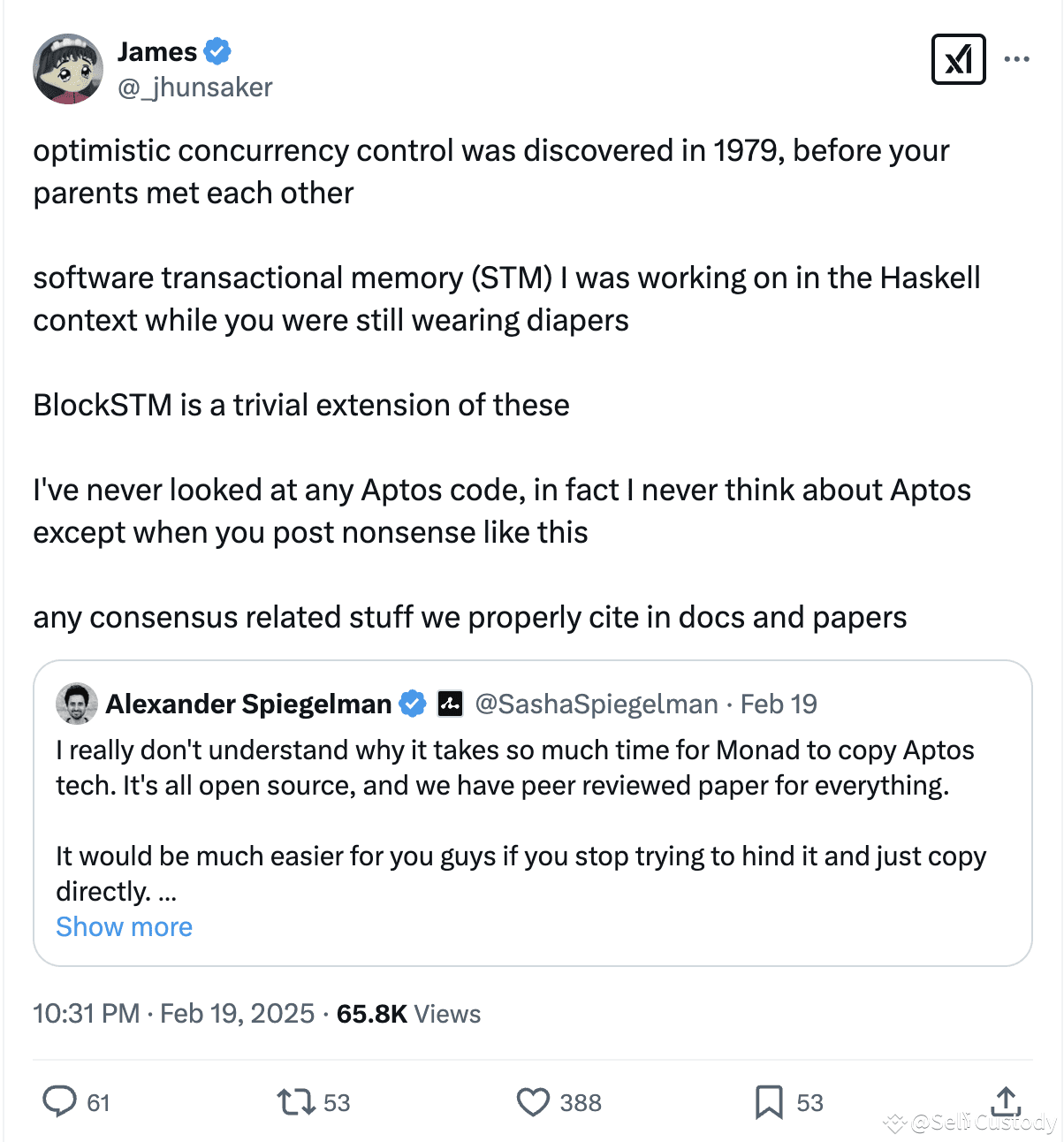 Cofounder of Monad, James Hunsaker, denied the claims, defen | Self ...