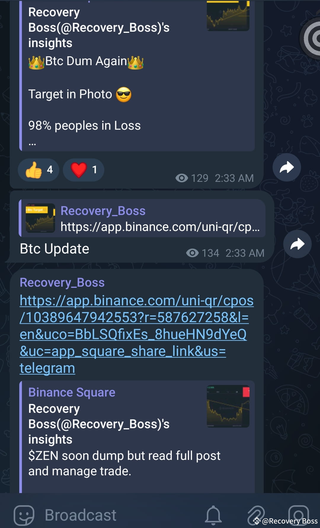 Hi My new and old Followers. I get many messages every day | Recovery_Boss on Binance Square