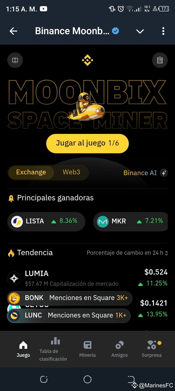https://t.me/Binance_Moonbix_bot/start?startApp=ref_59441201 | MarinesFC on Binance Square