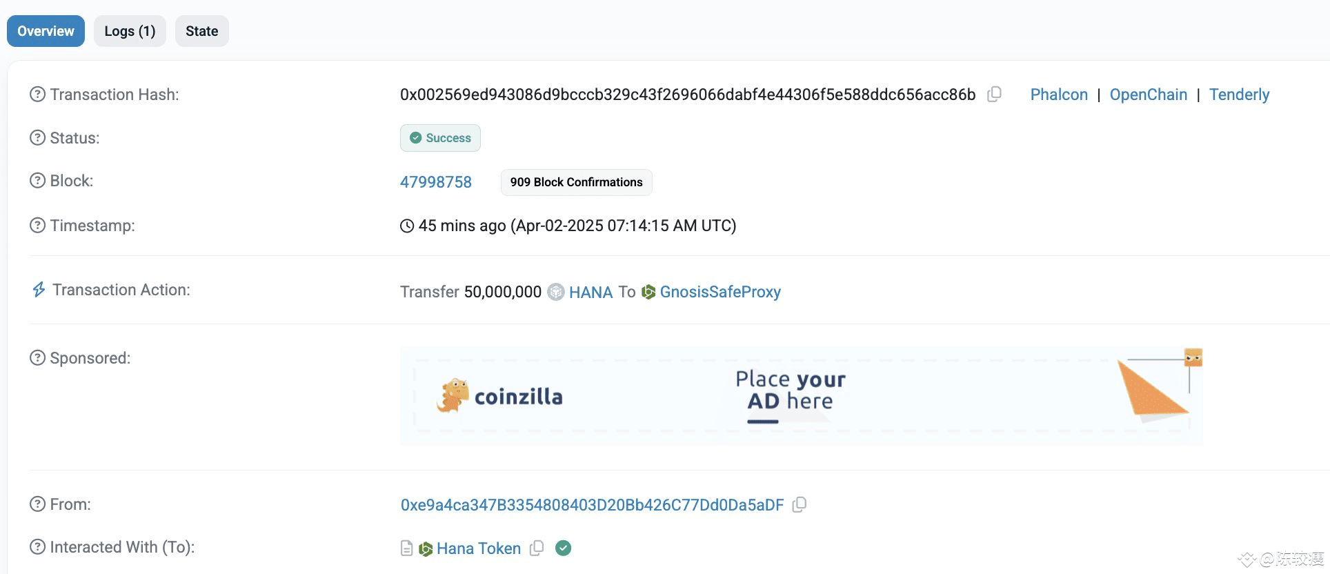 Binance Wallet received 50 million tokens $HANA, it looks li | 陈较瘦 on ...