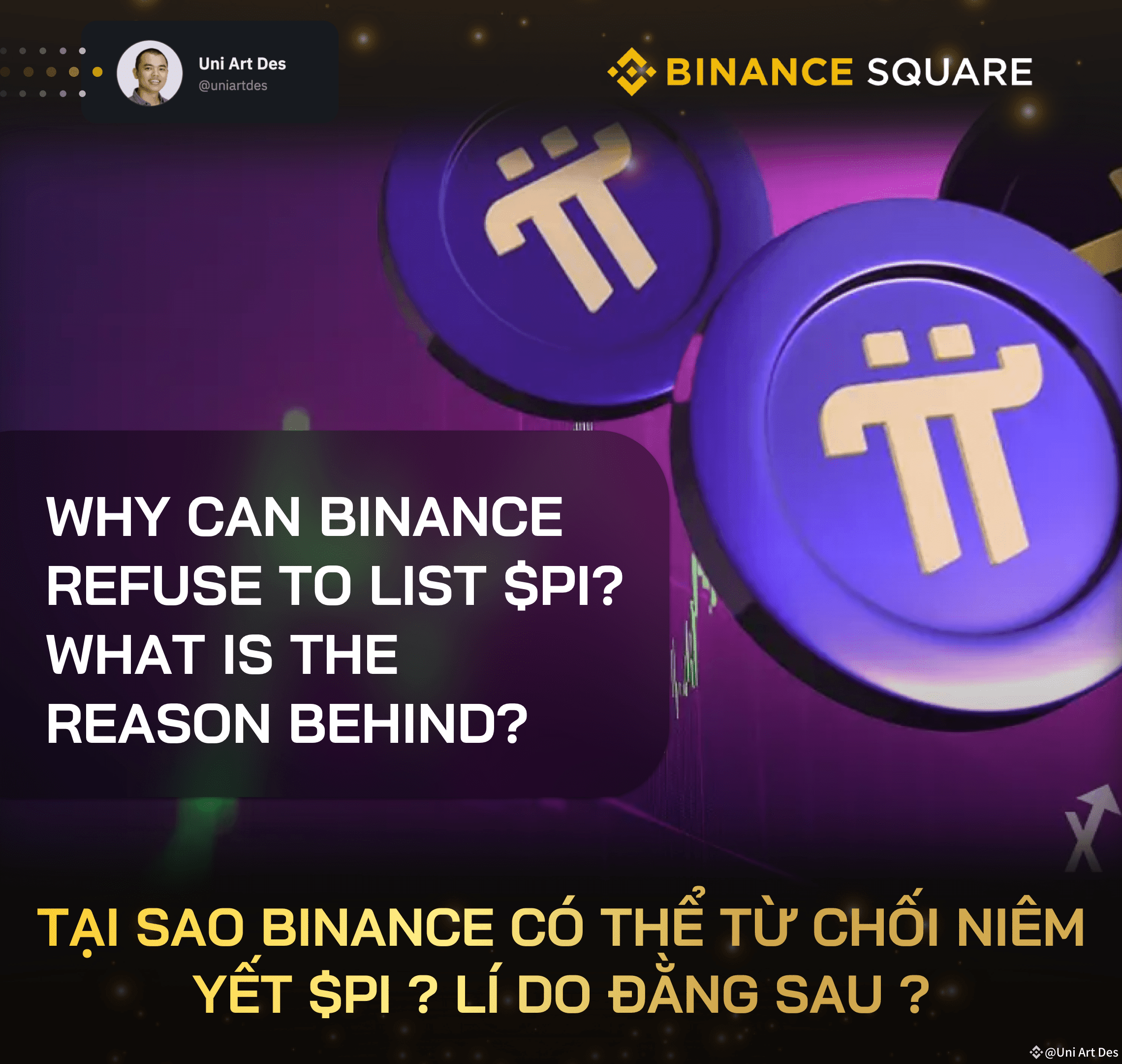🚫 WHY CAN BINANCE REFUSE TO LIST $PI? THE REASONS BEHIND? | Uni Art Des ...
