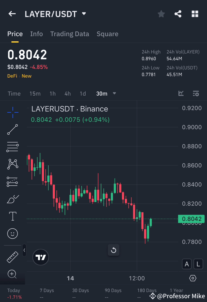 $LAYER /USDT – Bull Run Alert 🔥💯 $LAYER has shown a stron | Professor Mike on Binance Square