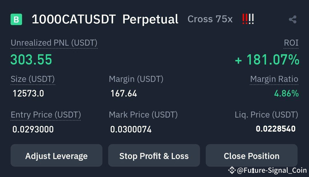 📊1000CAT/USDT 👑First Target Take Profit 🟩Long Position Tr | Future ...