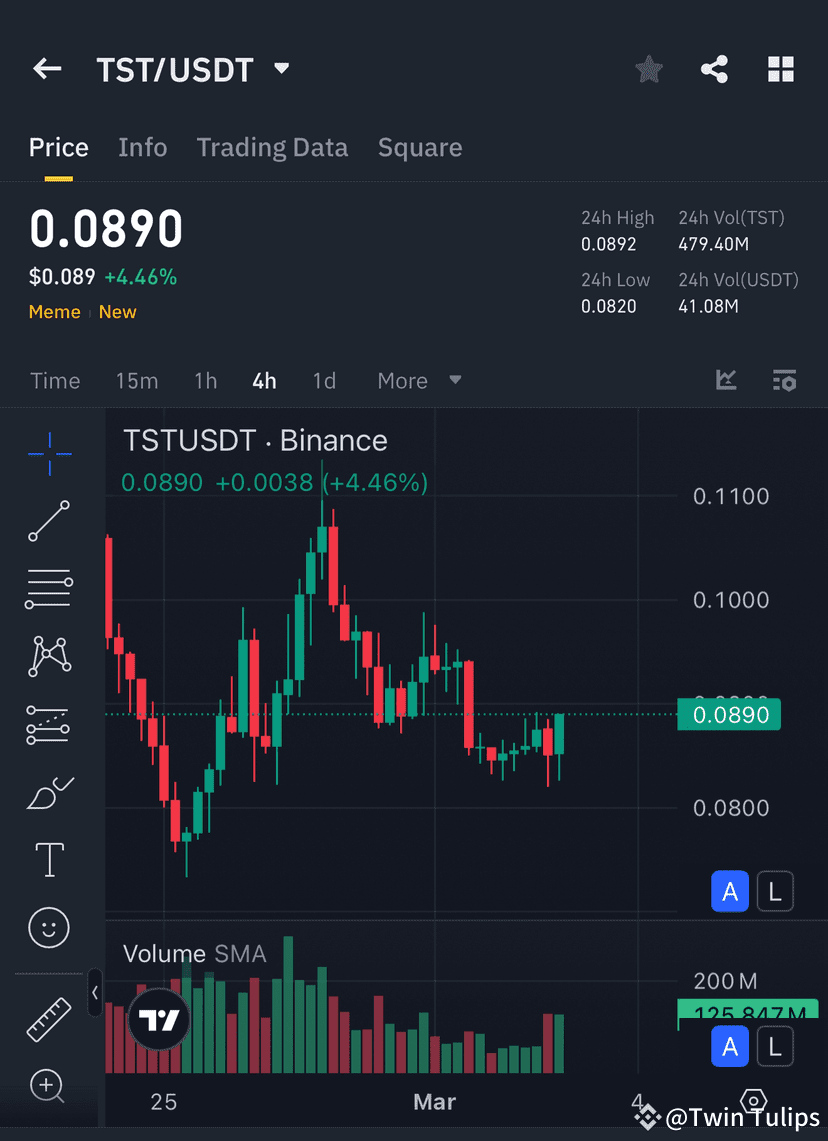 🚀 $TST /USDT Market Update 🌟 The meme coin TST is showing | Twin Tulips on Binance Square
