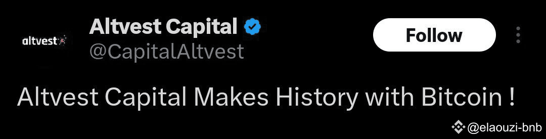 #OnChainInsights Today: Altvest Capital has become the fir | Elaouzi on ...