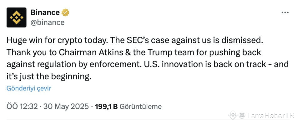 The SEC's lawsuit against Binance has been dismissed. Binanc | TerraHaberTR on Binance Square