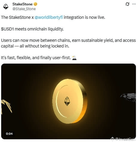 🤝 Integration launched between StakeStone and WorldLibertyF ...