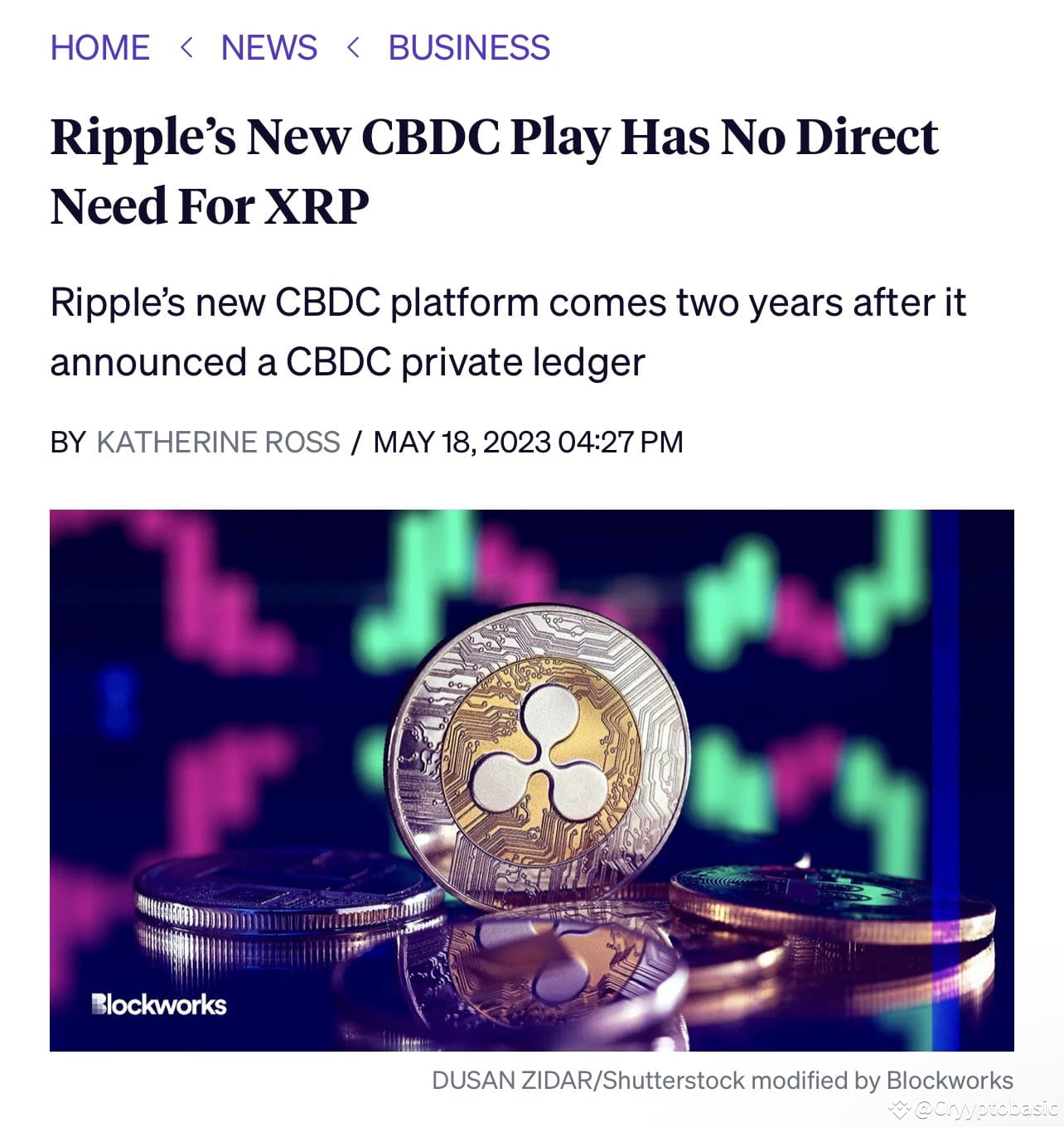 Ripple's CBDC Focus: A Game-Changer or Red Flag? 🚨 Ripple' | CryptoBasicNews on Binance Square