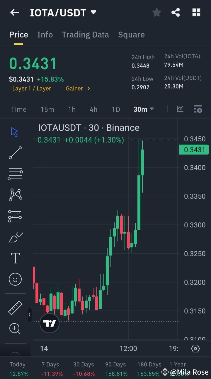 $IOTA /USDT Strong Bull Run Move 💥 💯 Ready For Next Targ | Mila Rose on ...